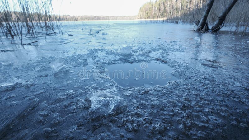 Water hole in ice stock image. Image of landscape, fishing - 320131041