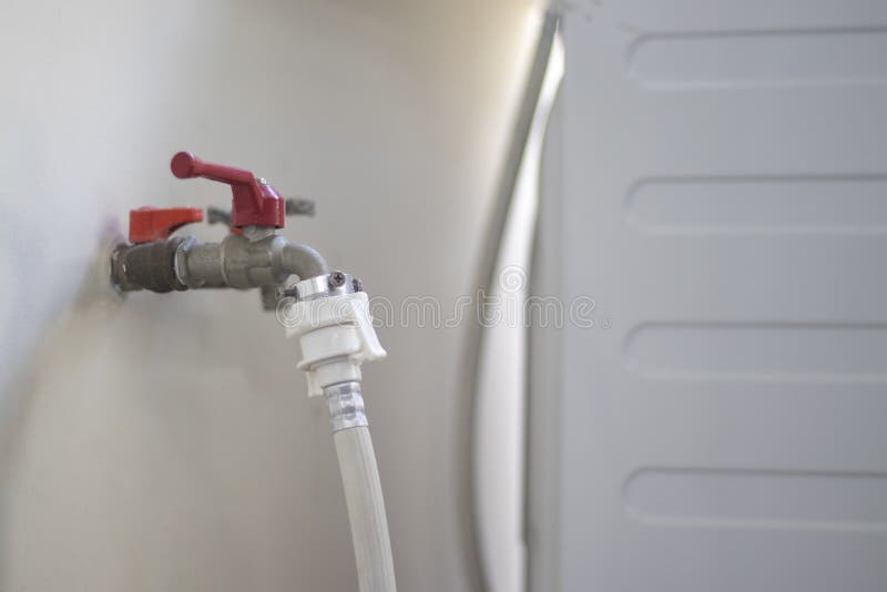 Water Hose Connection Set for Washing Machine. Stock Image - Image of ...
