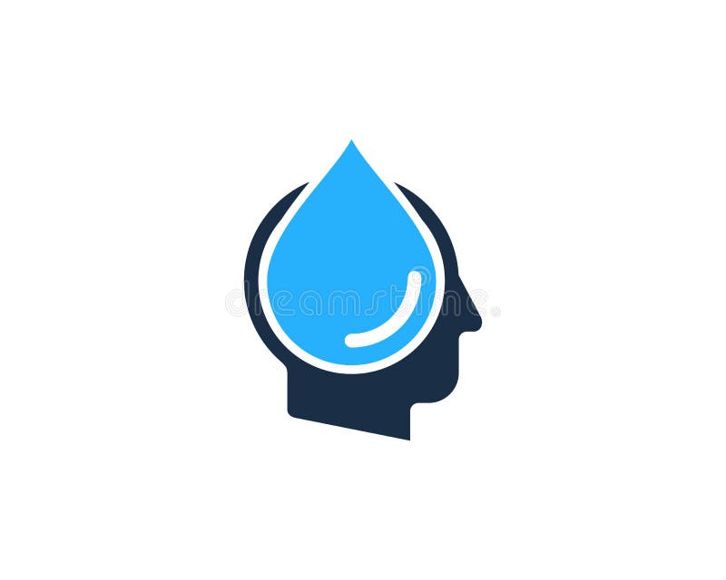 Water Human Head Logo Icon Design Stock Illustration - Illustration of ...