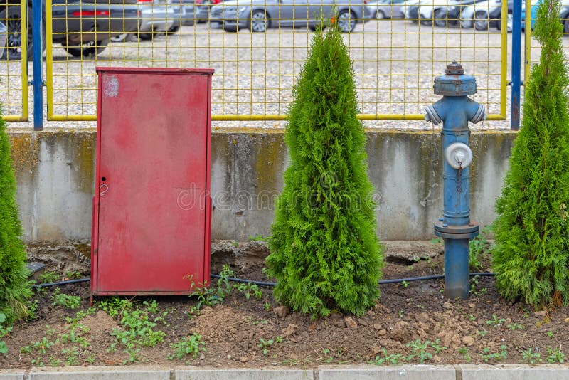 Water Hydrant Fire Box stock photo. Image of firefighters - 239973234