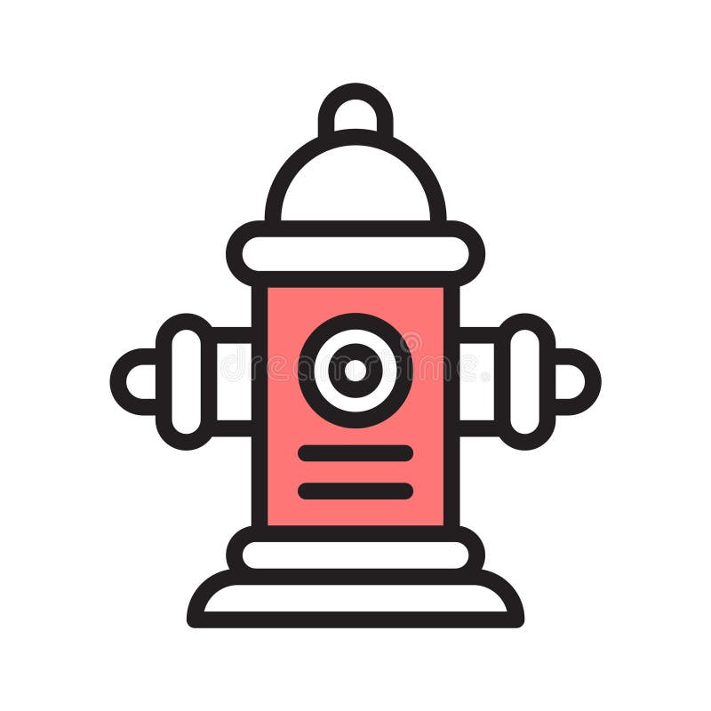 Water Hydrant Icon Creatively Designed in Line Style Stock Vector ...