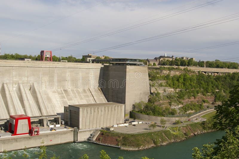 Water Hydro Dam at Niagara Falls Stock Photo - Image of niagara, bridge ...