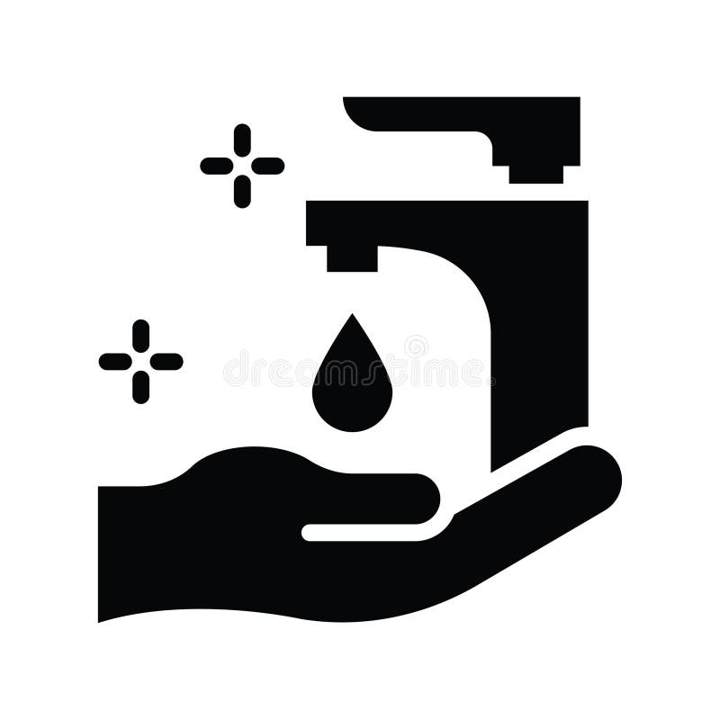 Water Hygiene Vector Solid Icon Style Illustration. EPS 10 File Stock ...