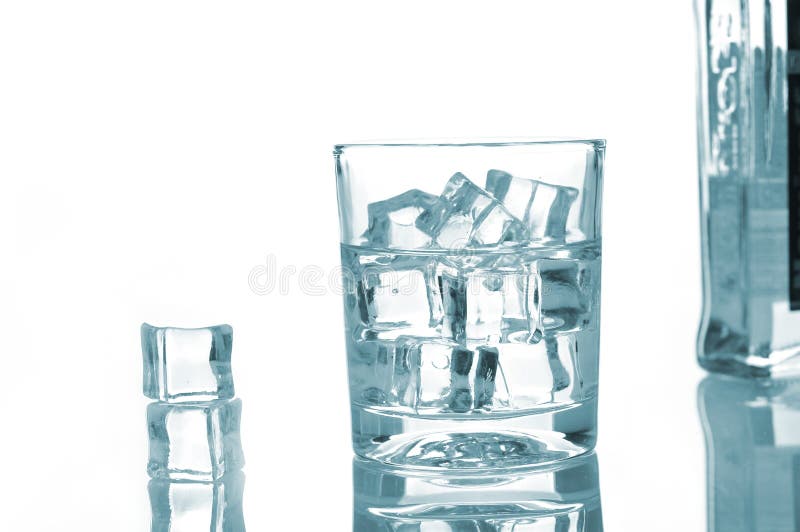 Water with ice is isolated stock image. Image of purity - 94333829