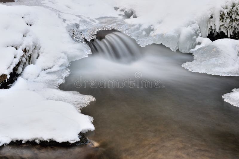 Water and ice stock image. Image of snow, froth, cool - 67919453