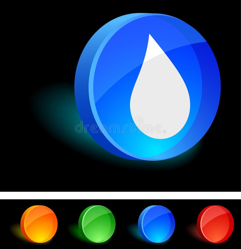 Water Icon. stock vector. Illustration of computer, plastic - 10026906