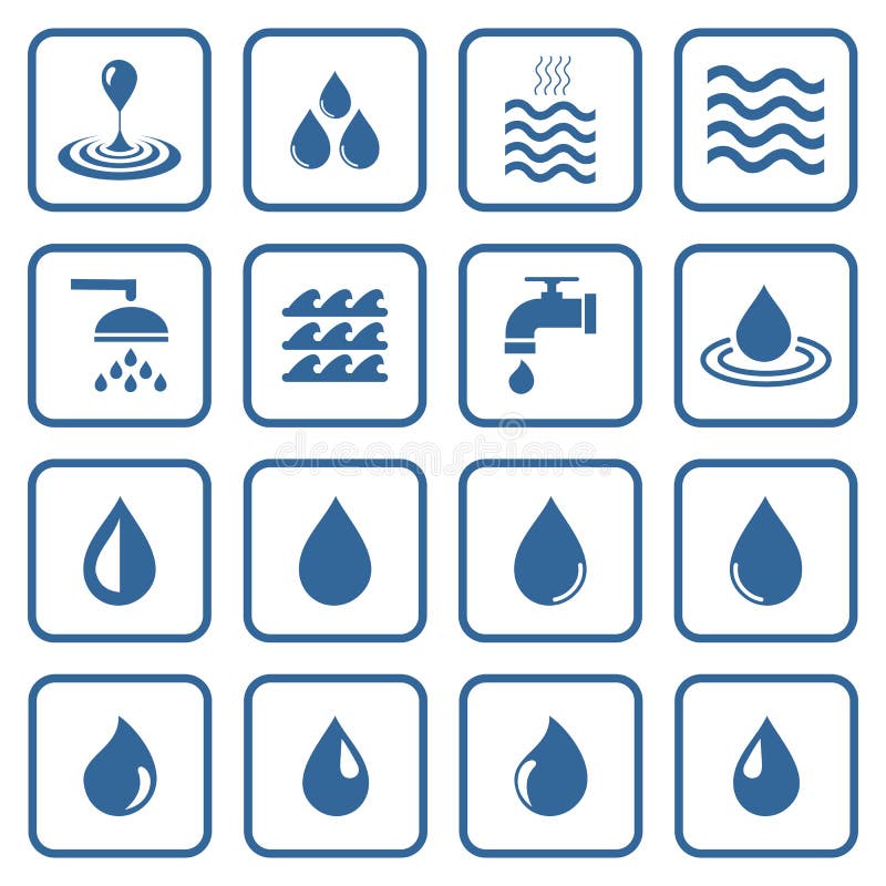 Water Icon, Nature Water Icon Vector Design Symbol Stock Vector ...