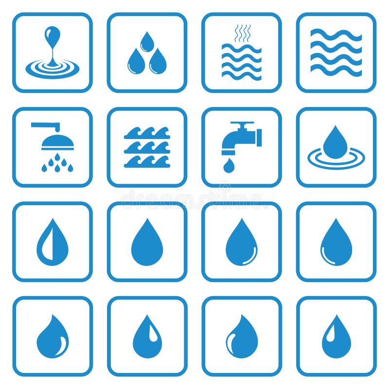 Water Icon, Nature Water Icon Vector Design Symbol Stock Vector ...