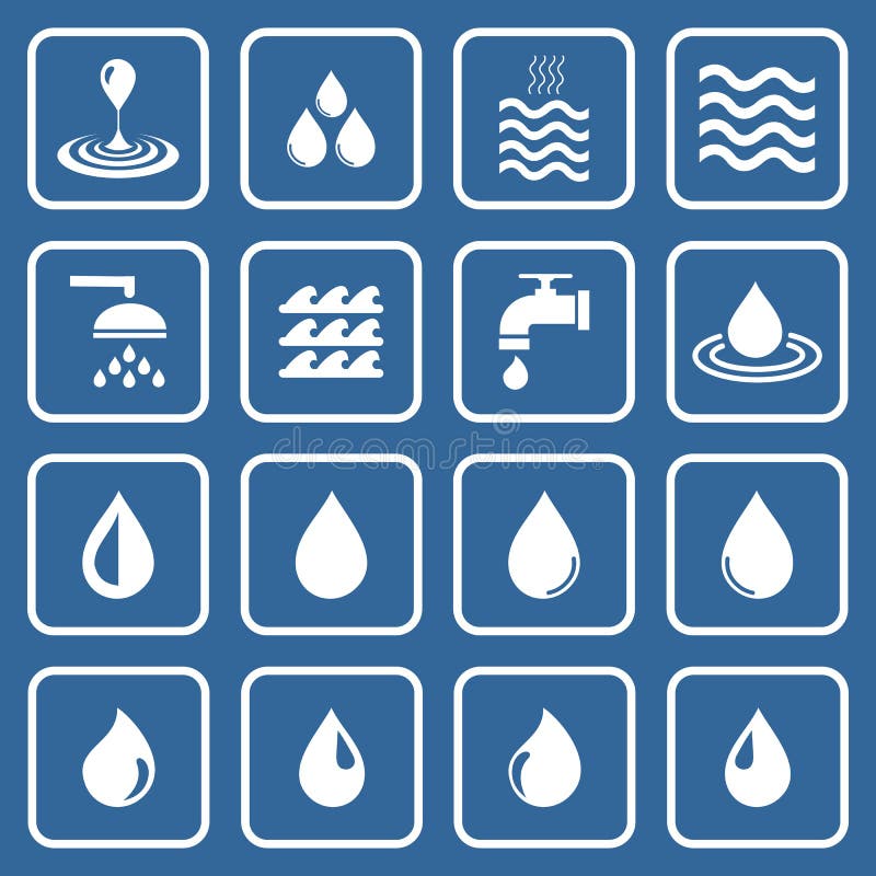 Water Icon, Nature Water Icon Vector Design Symbol Stock Vector ...