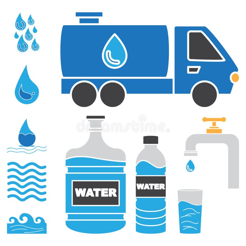 Water icon set stock vector. Illustration of collection - 267913145