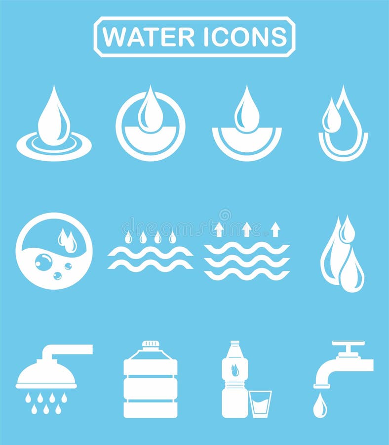 Water icon stock vector. Illustration of vector, sign - 55207625