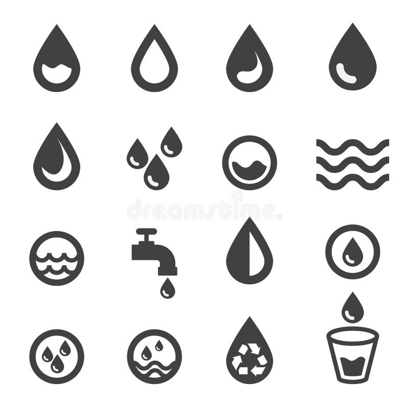 Water icon sets stock vector. Illustration of sewage - 66539789