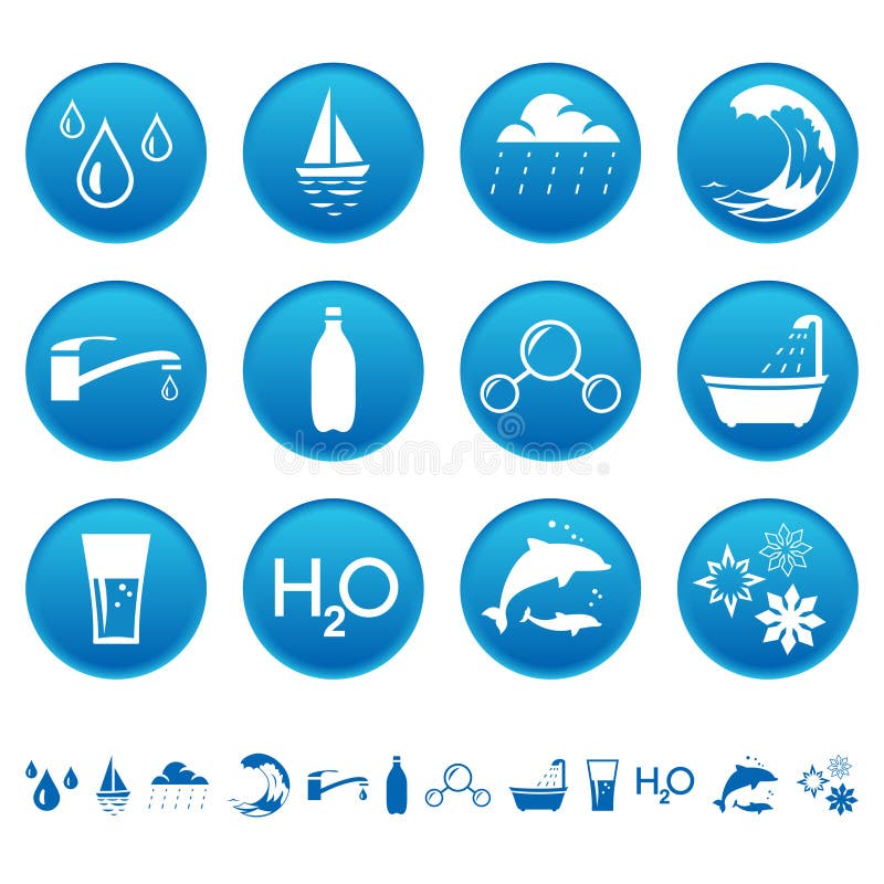 Water icons stock vector. Illustration of collection - 26062225