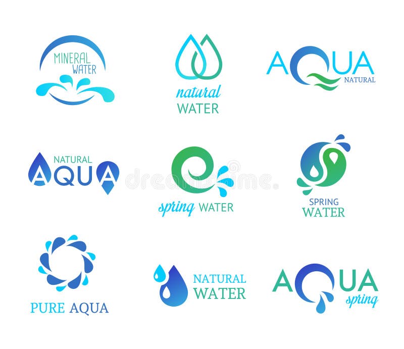Set of water icons stock illustration. Illustration of fresh - 32354505
