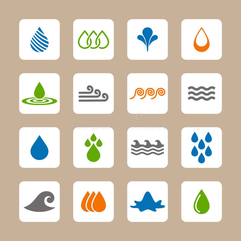 Water icons stock vector. Illustration of design, natural - 45929261