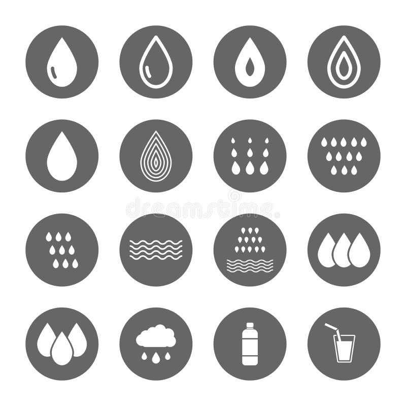 Water icons set stock vector. Illustration of purity - 84708724