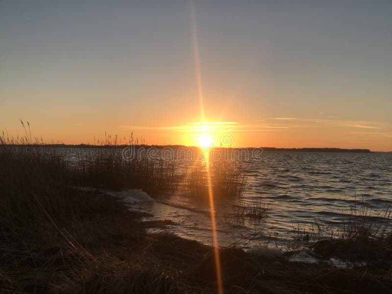 The Water Impressions Sundown Stock Photo - Image of ozean, waves ...