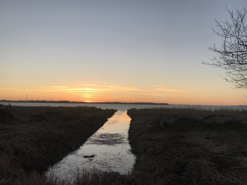 The Water Impressions Sundown Stock Photo - Image of relaxed, sunset ...