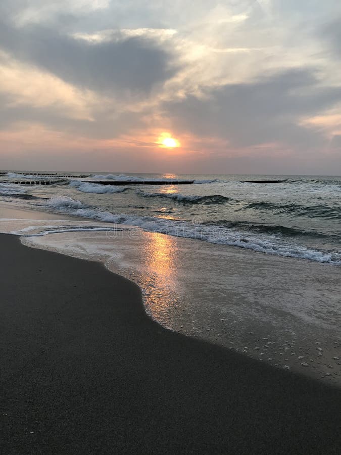 The water impressions stock image. Image of waves, weststrand - 144692761