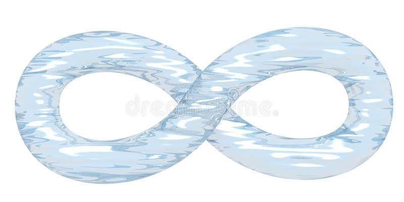 Water Infinity Symbol Shape Blue Sign on White Stock Illustration ...