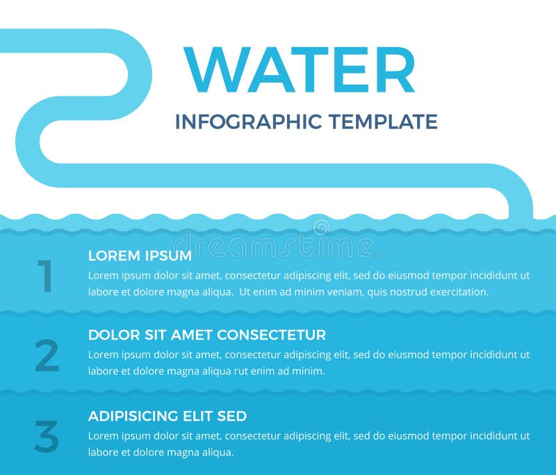 Water - Infographic Template Stock Vector - Illustration of three ...