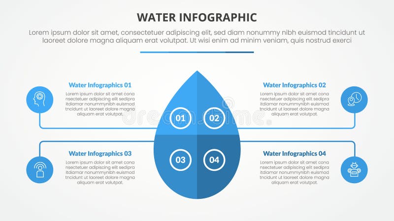 Water Infographic Theme Concept for Slide Presentation with Big ...