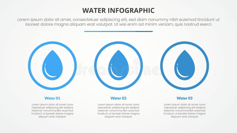 Water Infographic Theme Concept for Slide Presentation with Big ...