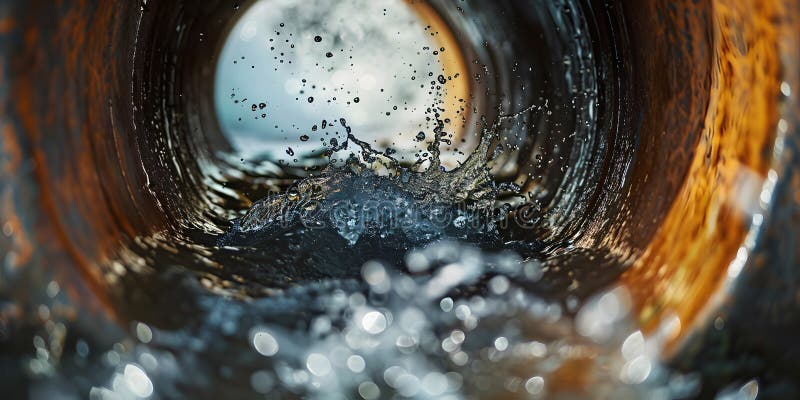 The Water Inside the Rusty Pipe Stock Photo - Image of texture ...