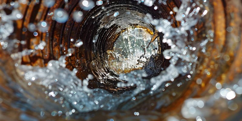 The Water Inside the Rusty Pipe Stock Image - Image of pipes, inside ...