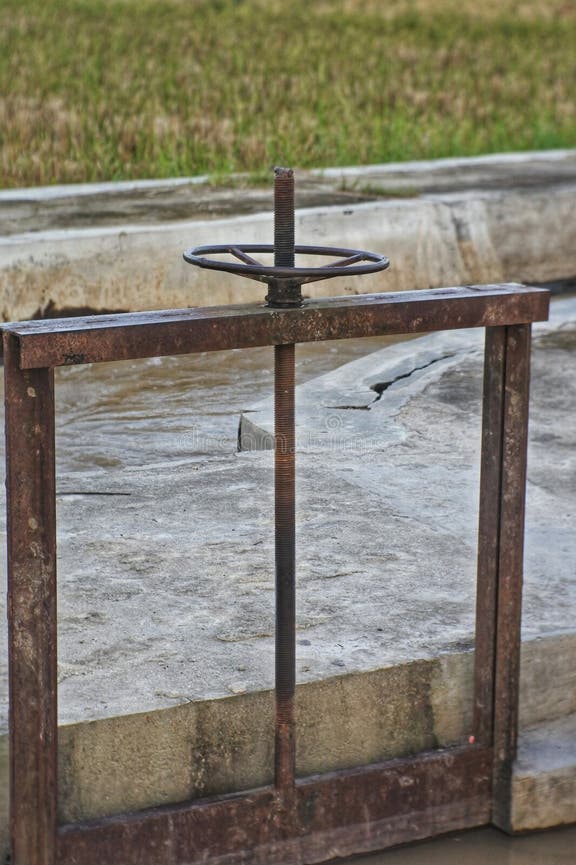 Water Irrigation System of the Rice Fields. Stock Photo - Image of ...
