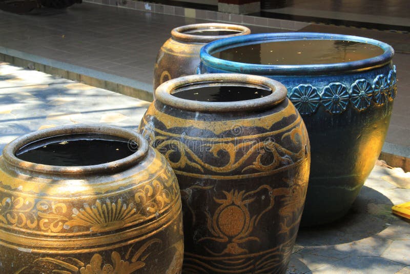 Water jar stock image. Image of kitchen, entrance, clay - 40287207