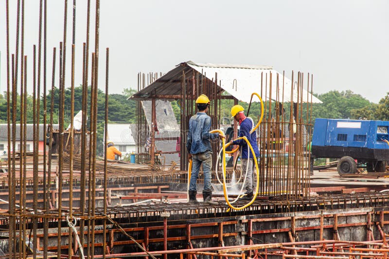 Formwork for Concrete during the Building Construction Process Stock ...