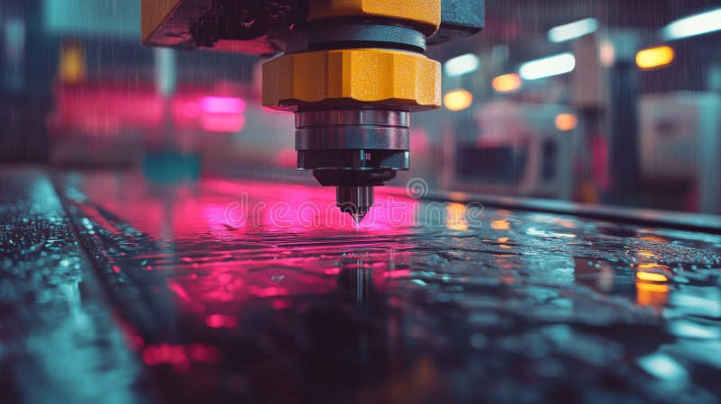 Water Jet Cutter Precision Cutting Industrial Machine Stock ...