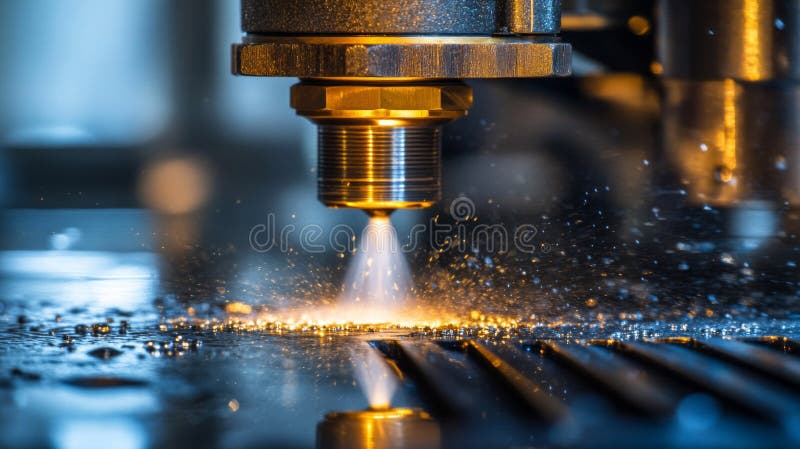 Water Jet Cutting Machine Precision Metalwork Stock Illustration ...
