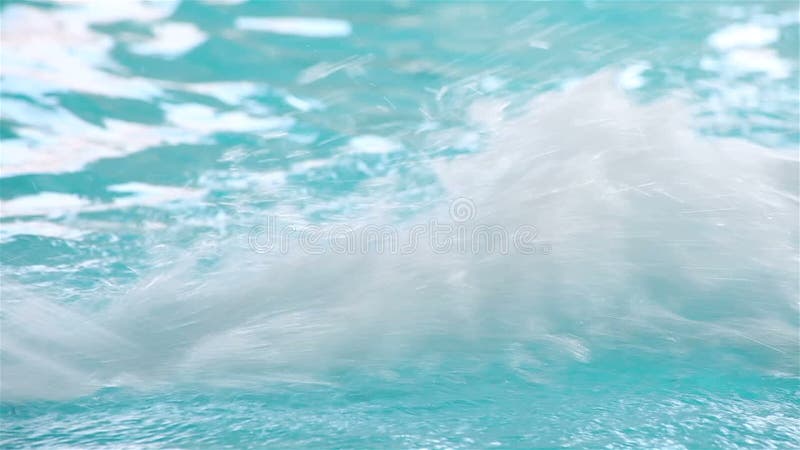 Water Jet Falling on the Surface of Pool. Stock Video - Video of ...