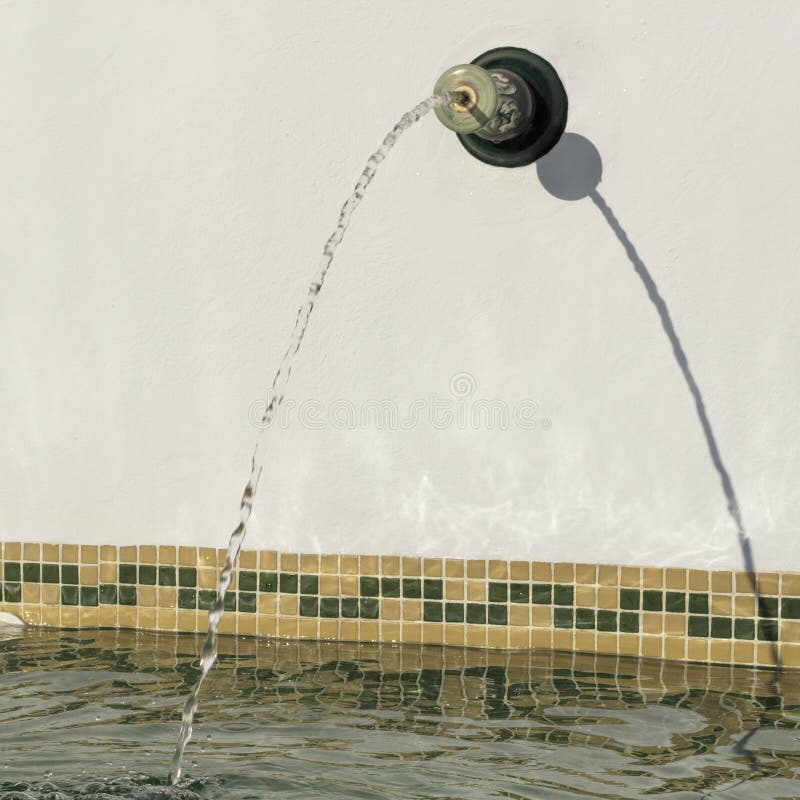 Water Jet Falling into a Swimming Pool Stock Photo - Image of design ...