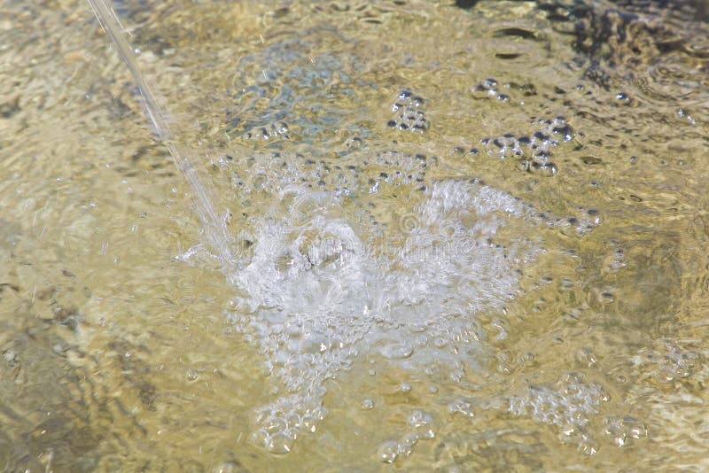 Water Jet in a Fountain - Freshness Concept Stock Image - Image of ...