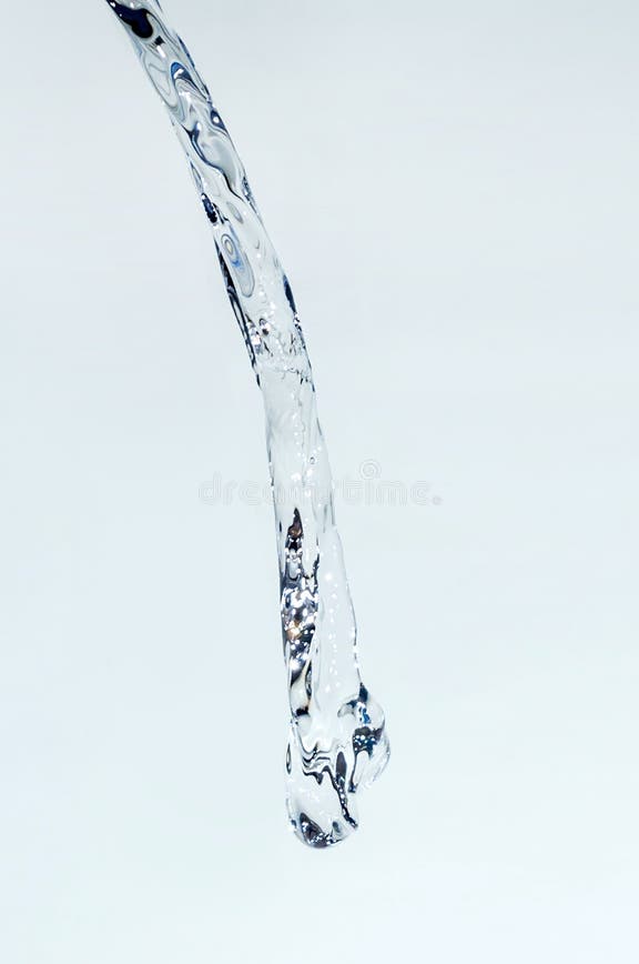 Water Splash Jet Isolate on Light Blue Background Stock Image - Image ...