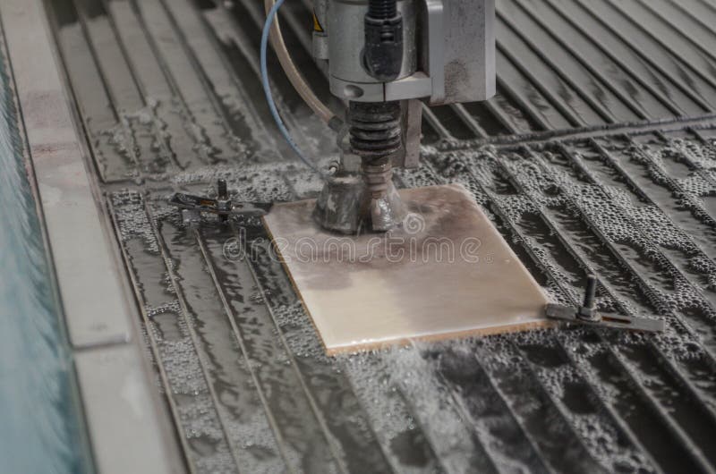 Water jet machine at work stock image. Image of equipment - 183950059