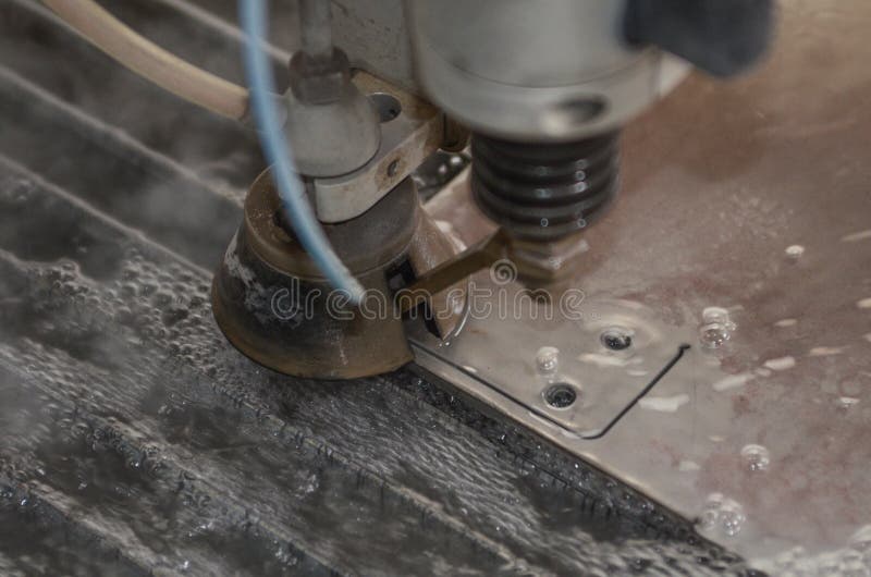 Water jet machine at work stock image. Image of automotive - 183950099