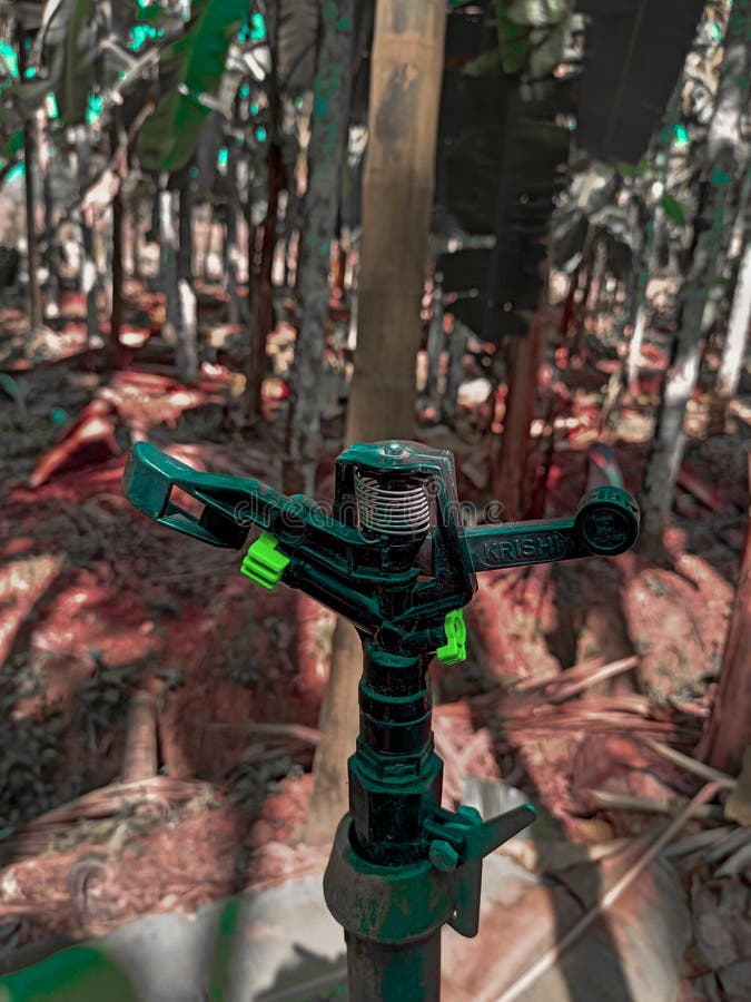 Water jet sprinkler system editorial stock photo. Image of water ...