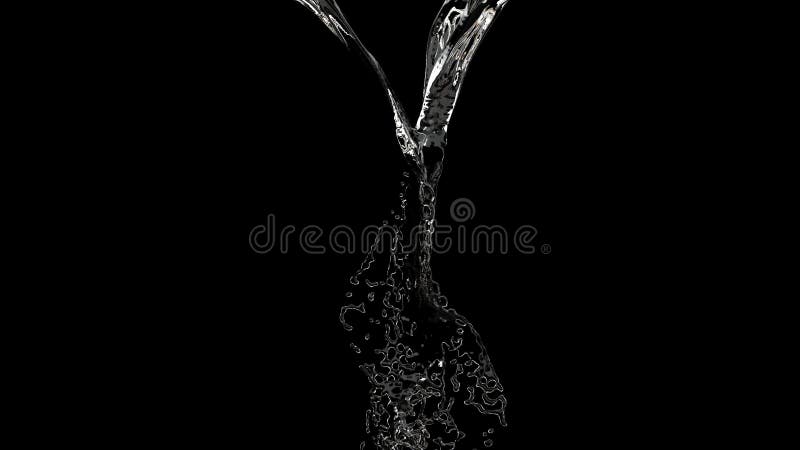 Water Jet Stream Splash on Black Stock Footage - Video of cloud, garden ...