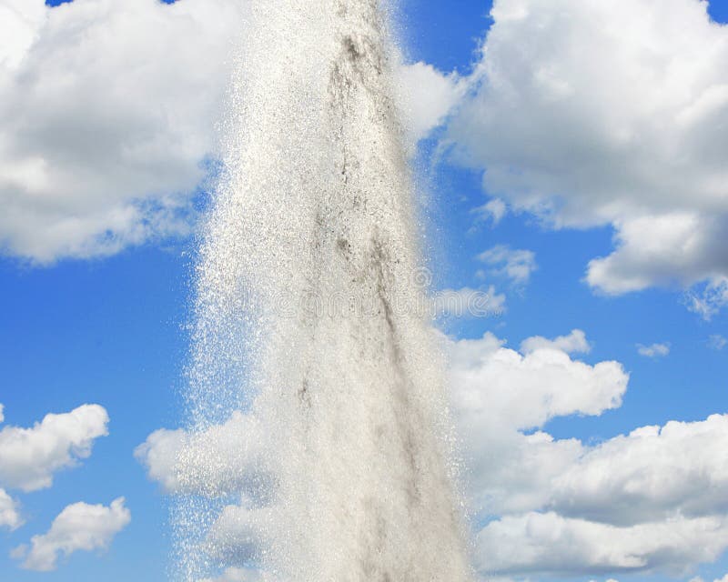 Water jets stock image. Image of nature, fountain, blue - 211489227