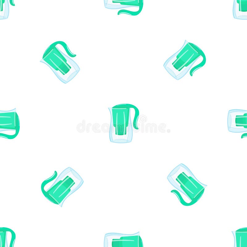 Water Jug Filter Pattern Seamless Stock Illustration - Illustration of ...