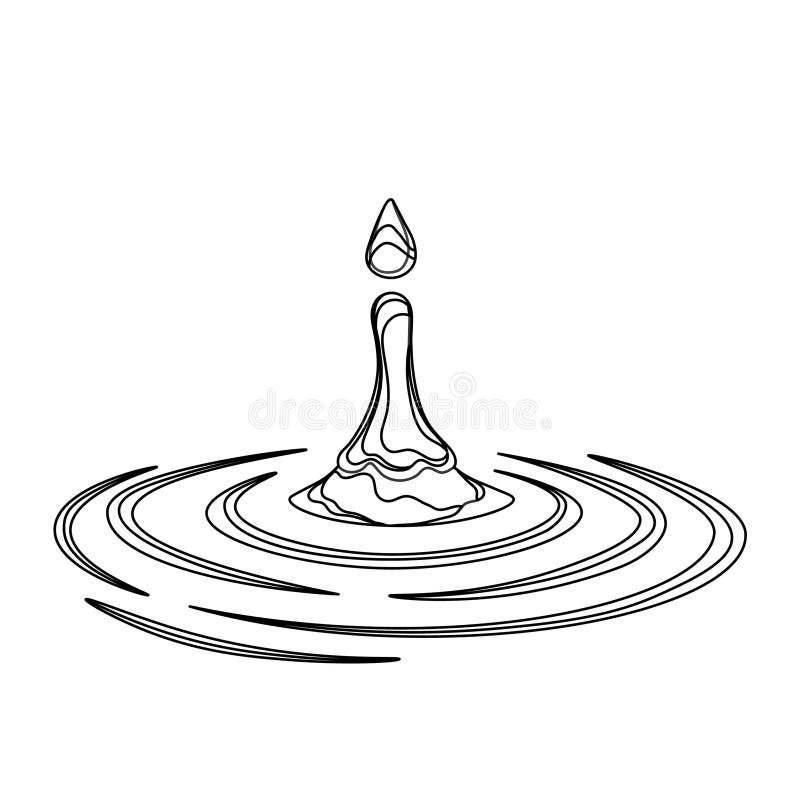 Water and Juice Splash Liquide. a Drop Shape, Basic Unit in Fascinating ...