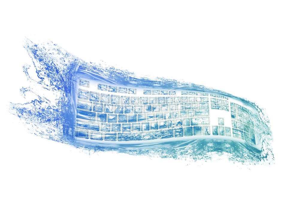 Water keyboard stock illustration. Illustration of green - 26336701