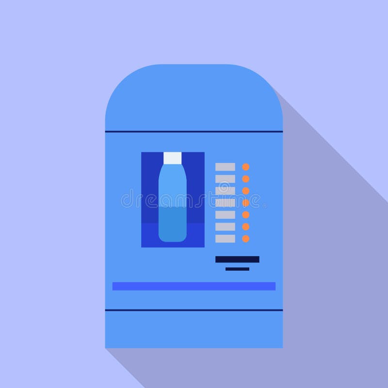Water Kiosk Machine Icon, Flat Style Stock Vector - Illustration of ...