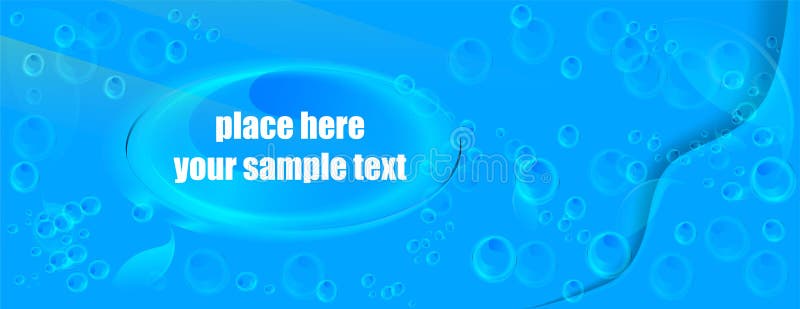 Water Label with Many Bubbles, Light Design, Vector Illustration on a ...