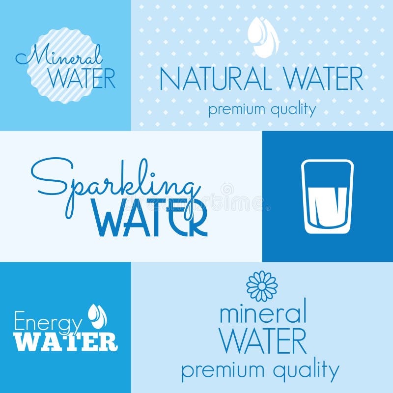 Water labels stock vector. Illustration of drip, aqua - 44313531