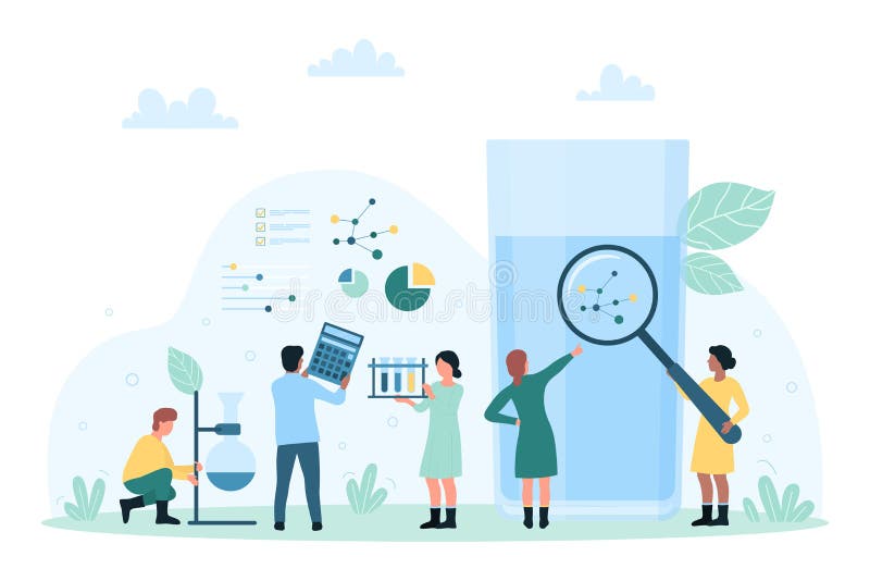 Water Laboratory Research of Tiny Scientists Looking through Magnifying ...